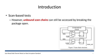 Scan Based Side Channel Attack on Data Encryption Standard | PPT