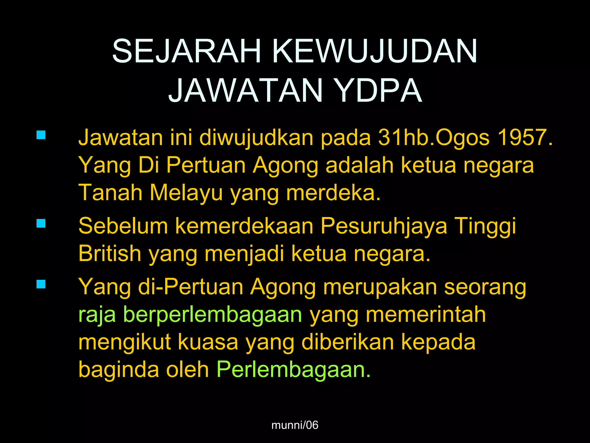 Yang di pertuan agong | PPT