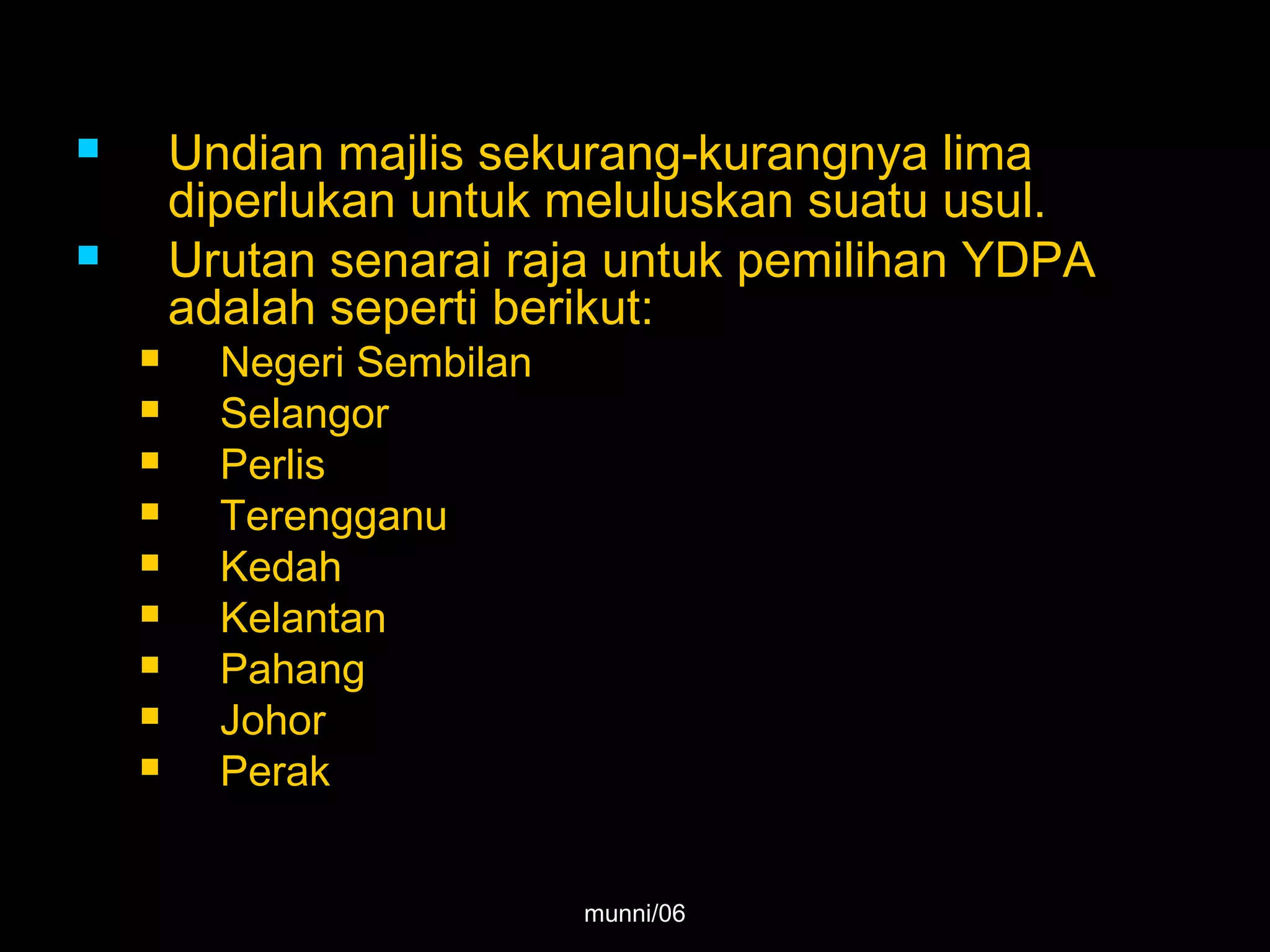 Yang di pertuan agong | PPT