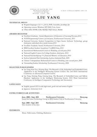 Yangliu elegant resume public | DOC