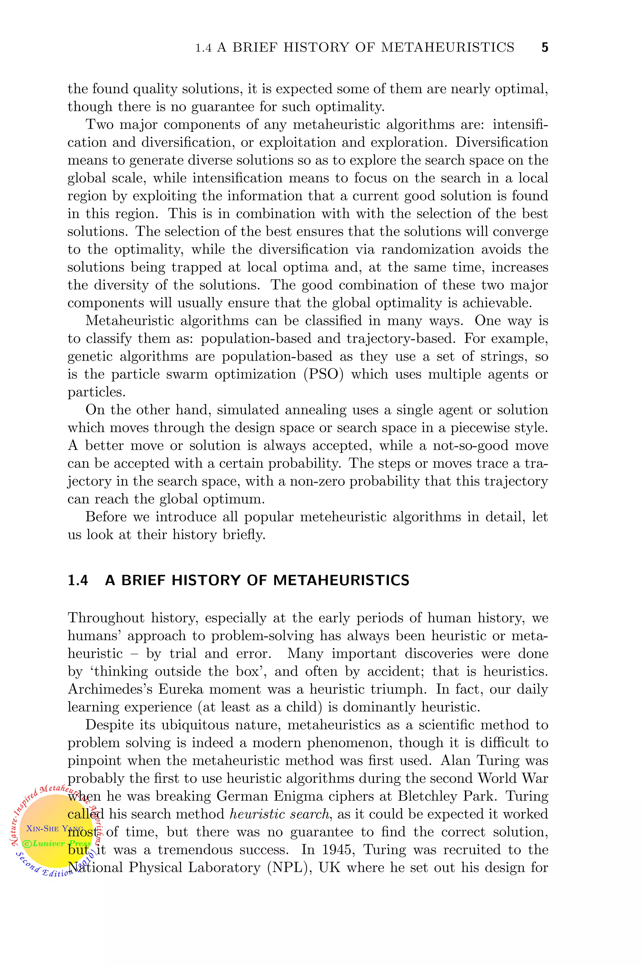 Nature-Inspired Metaheuristic Algorithms | PDF