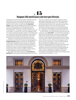 Luxury Yangon Excelsior Hotel Featured in Travel + Leisure SEA, January ...