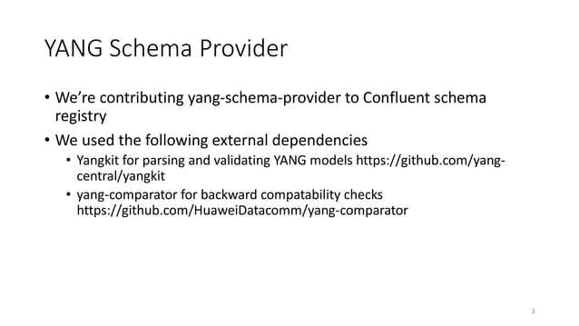 YANG Schema registry integration update | PPT