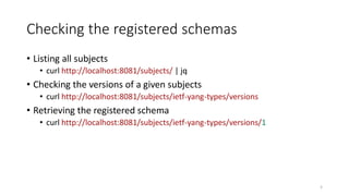 YANG Schema registry integration update | PPT