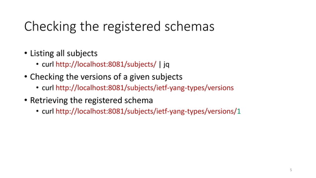 YANG Schema registry integration update | PPT