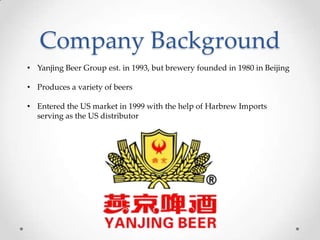 Yanjing Beer in America: Brand Analysis | PPTX
