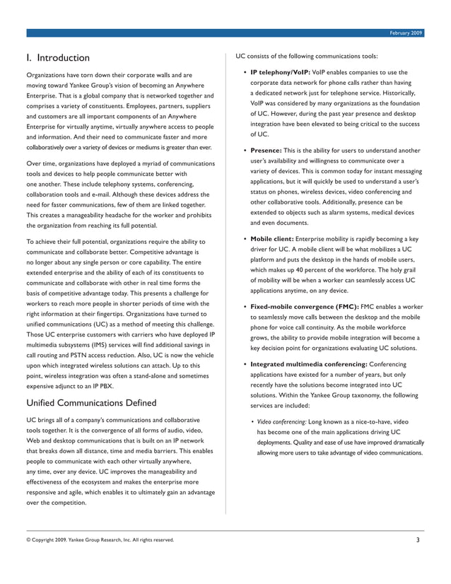 Yankee Group White Paper Sip Trunking Uc | PDF