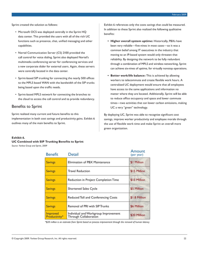 Yankee Group White Paper Sip Trunking Uc | PDF