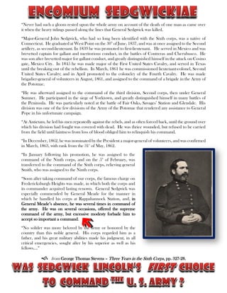 YANKEE SCOUT -- KILLING OF GENERAL SEDGWICK | PDF