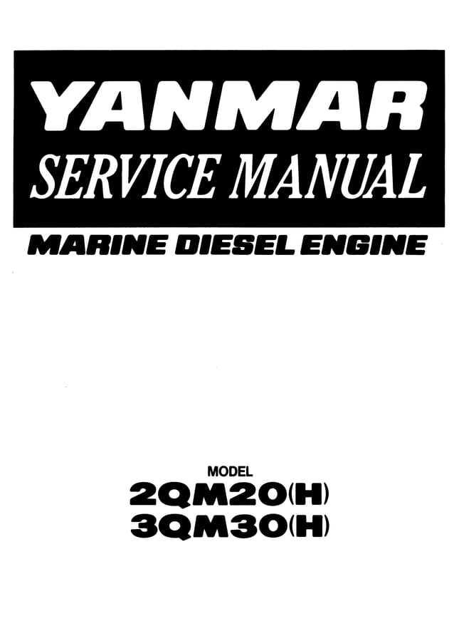 Yanmar 2QM20 Marine Diesel Engine Service Repair Manual.pdf