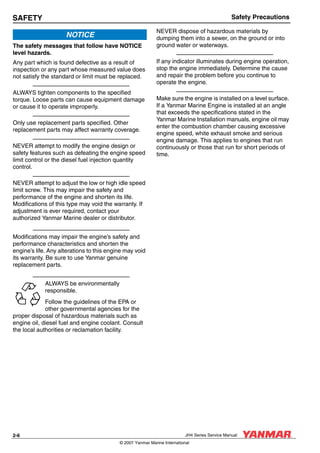 Yanmar 4 jh4ae marine diesel engine service repair manual | PDF | First ...