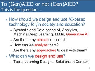 Design approaches and ethical challenges in Artificial Intelligence ...