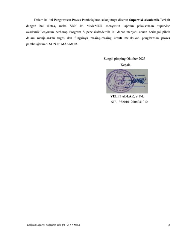 Yanniswar. Laporan Supervisi Akademik OK.docx