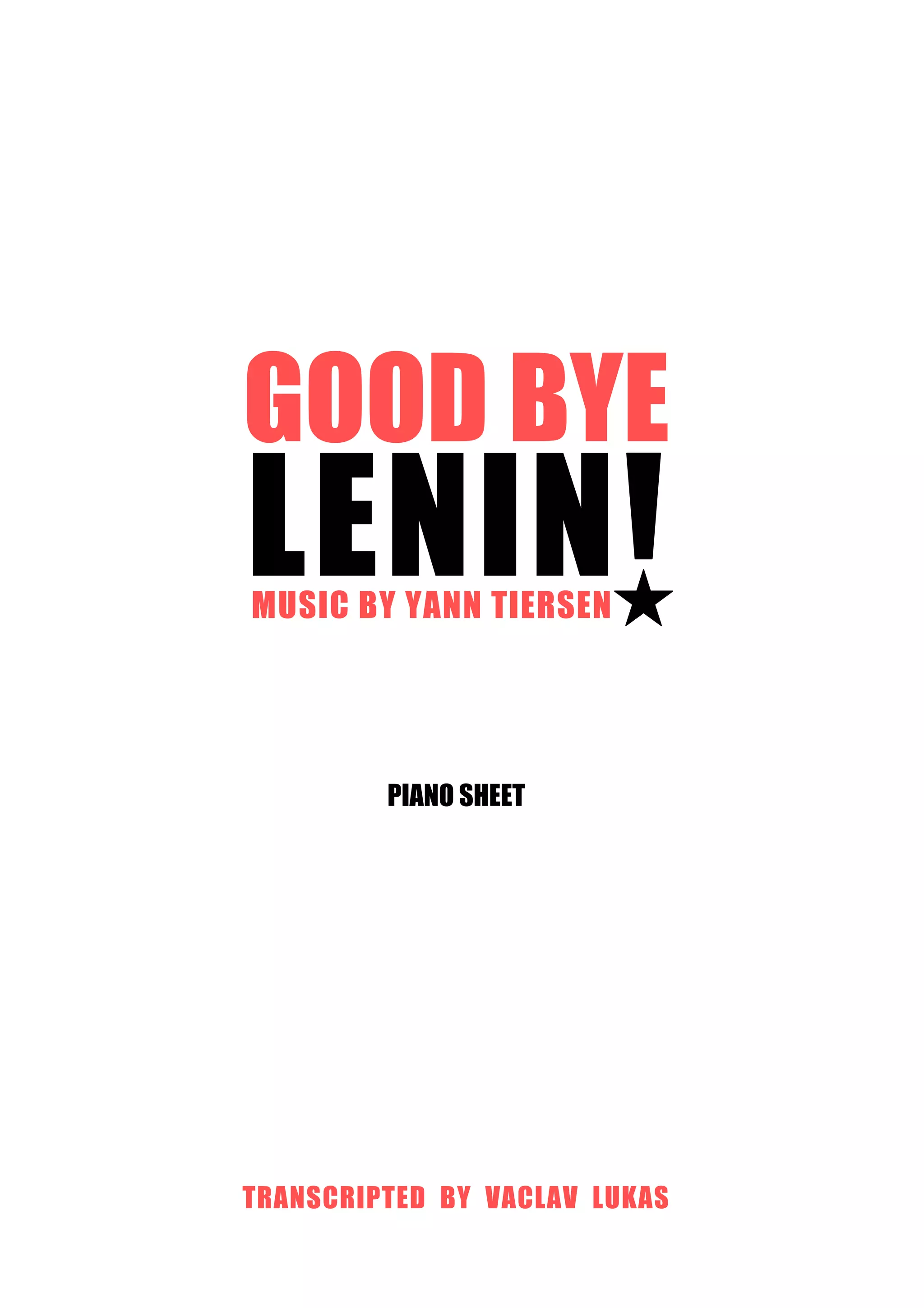 Yann tiersen good bye lenin! sheet colection | PDF