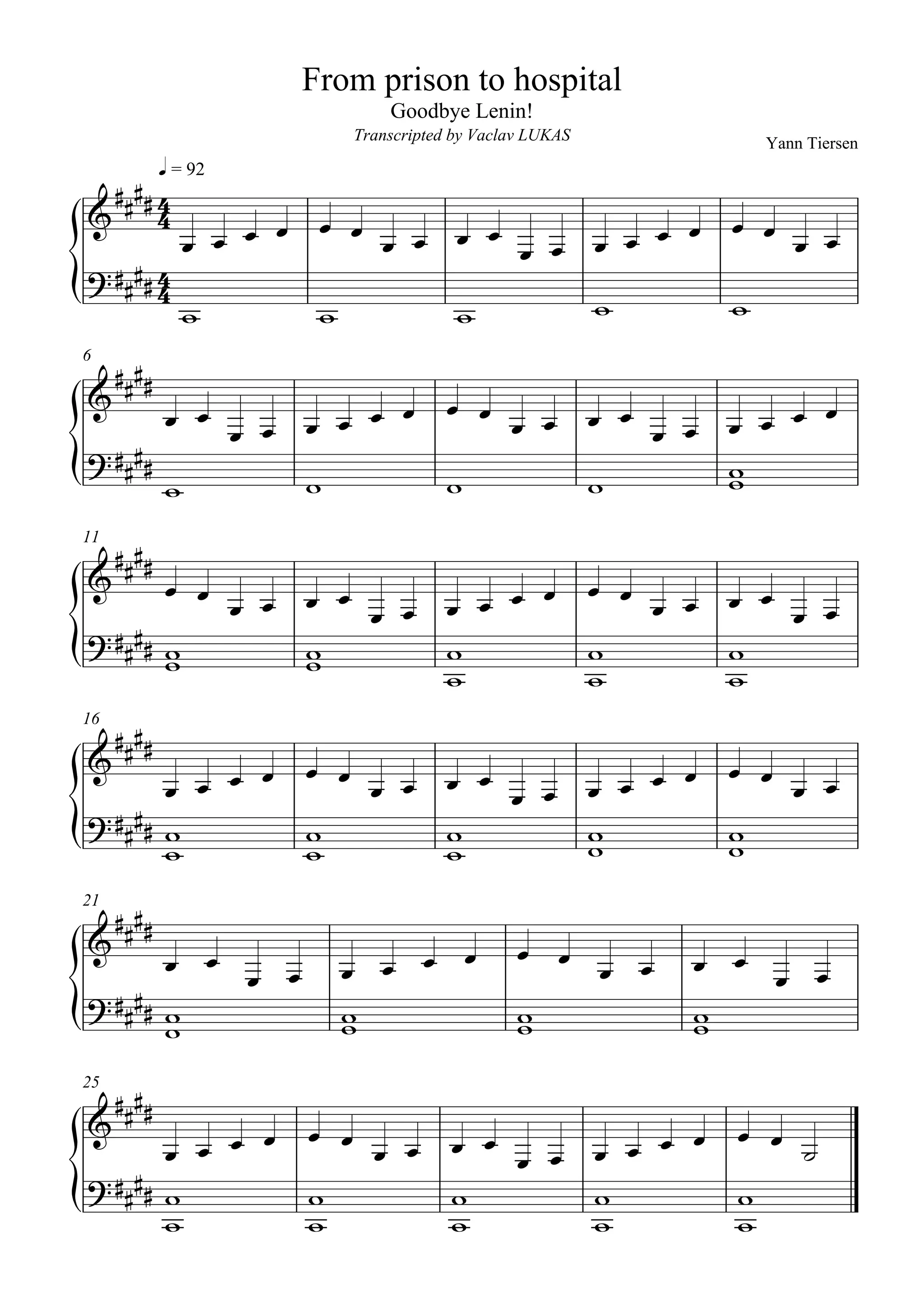 Yann tiersen good bye lenin! sheet colection | PDF