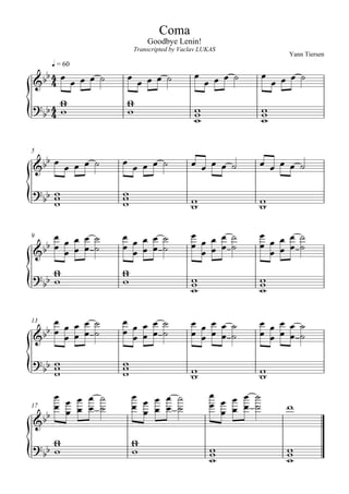 Yann tiersen good bye lenin! sheet colection | PDF