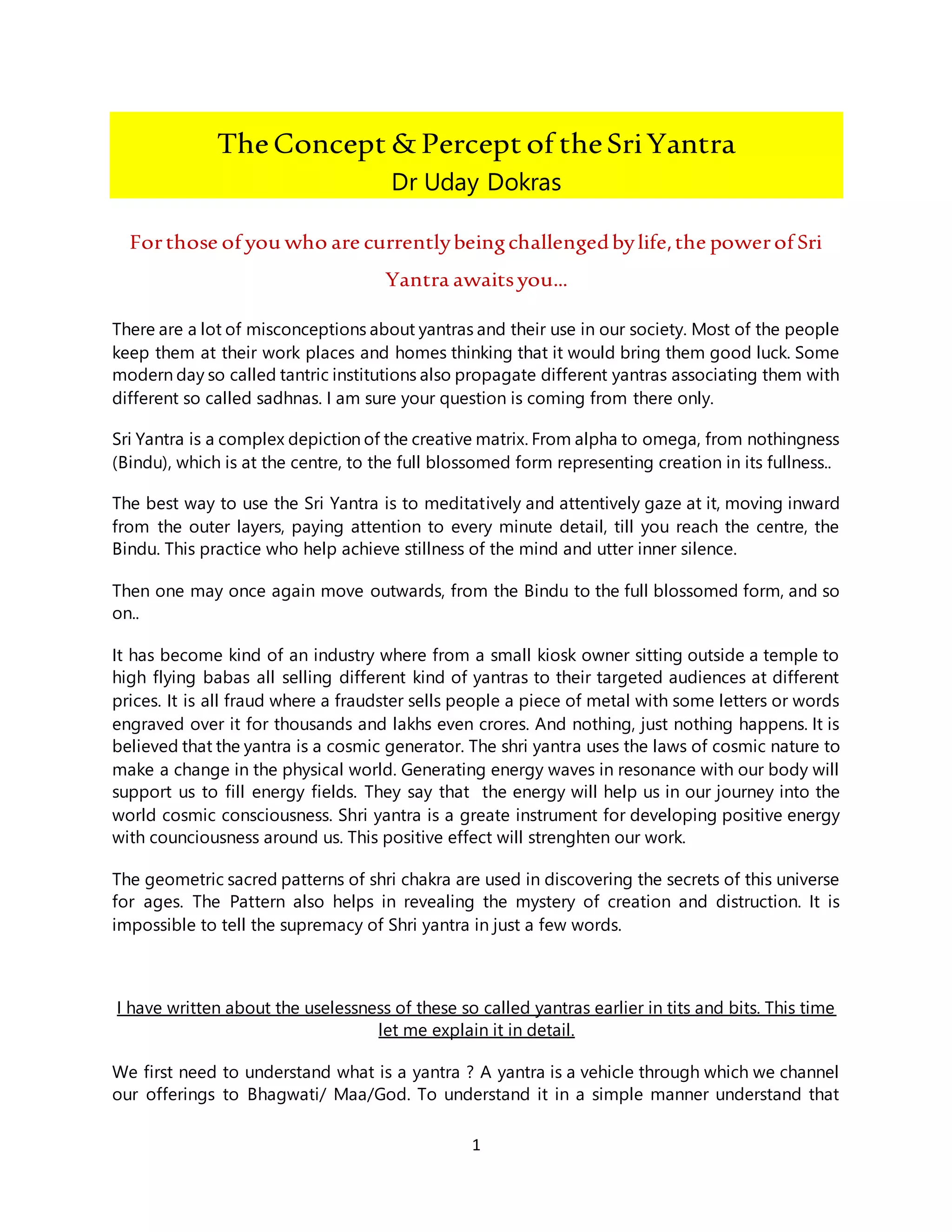 Yantra | DOCX