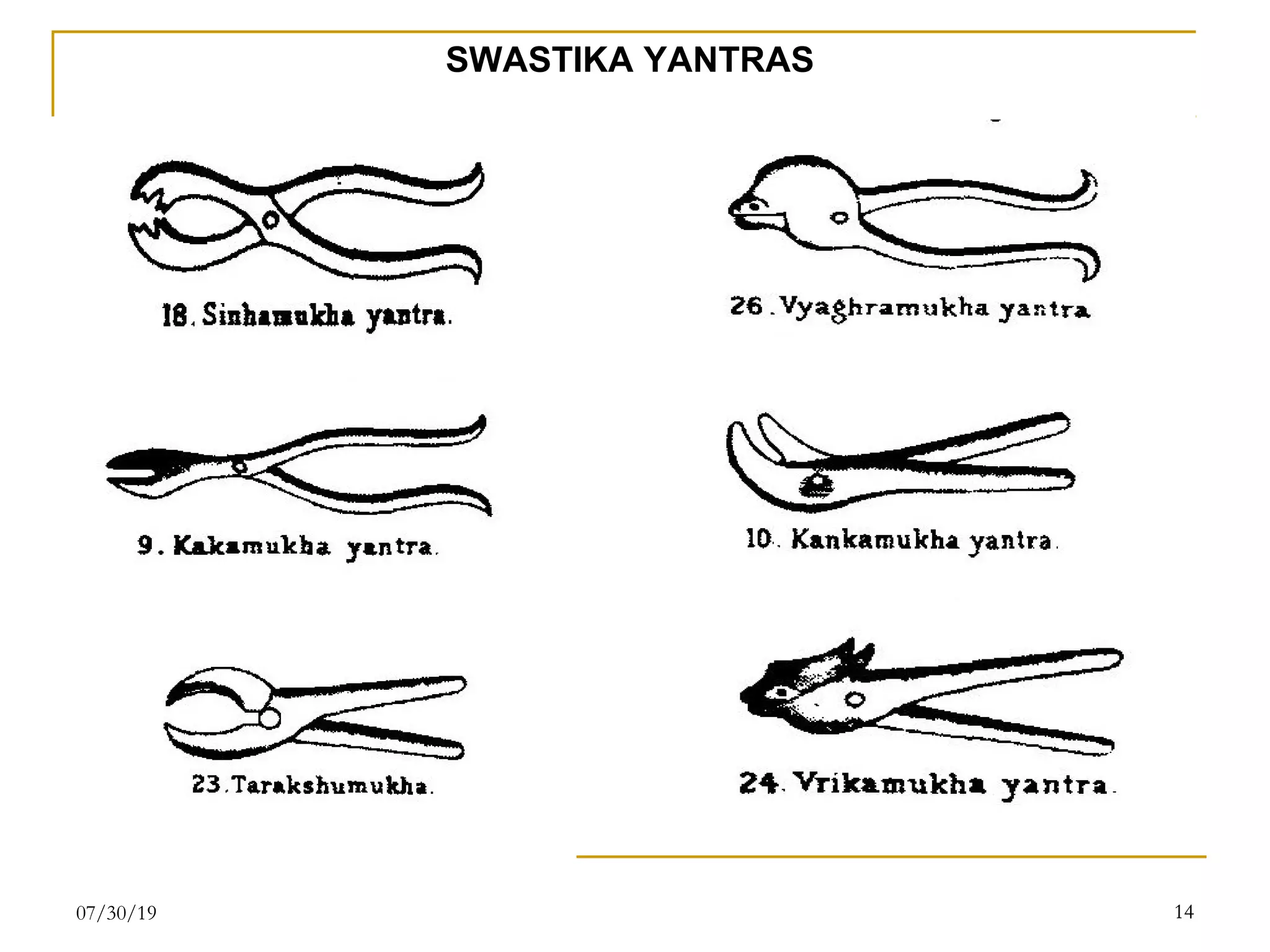 Yantra and shastra (surgical instruments) | PPT