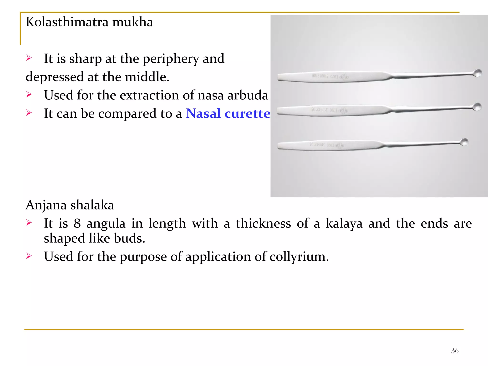 Yantra and shastra (surgical instruments) | PPT