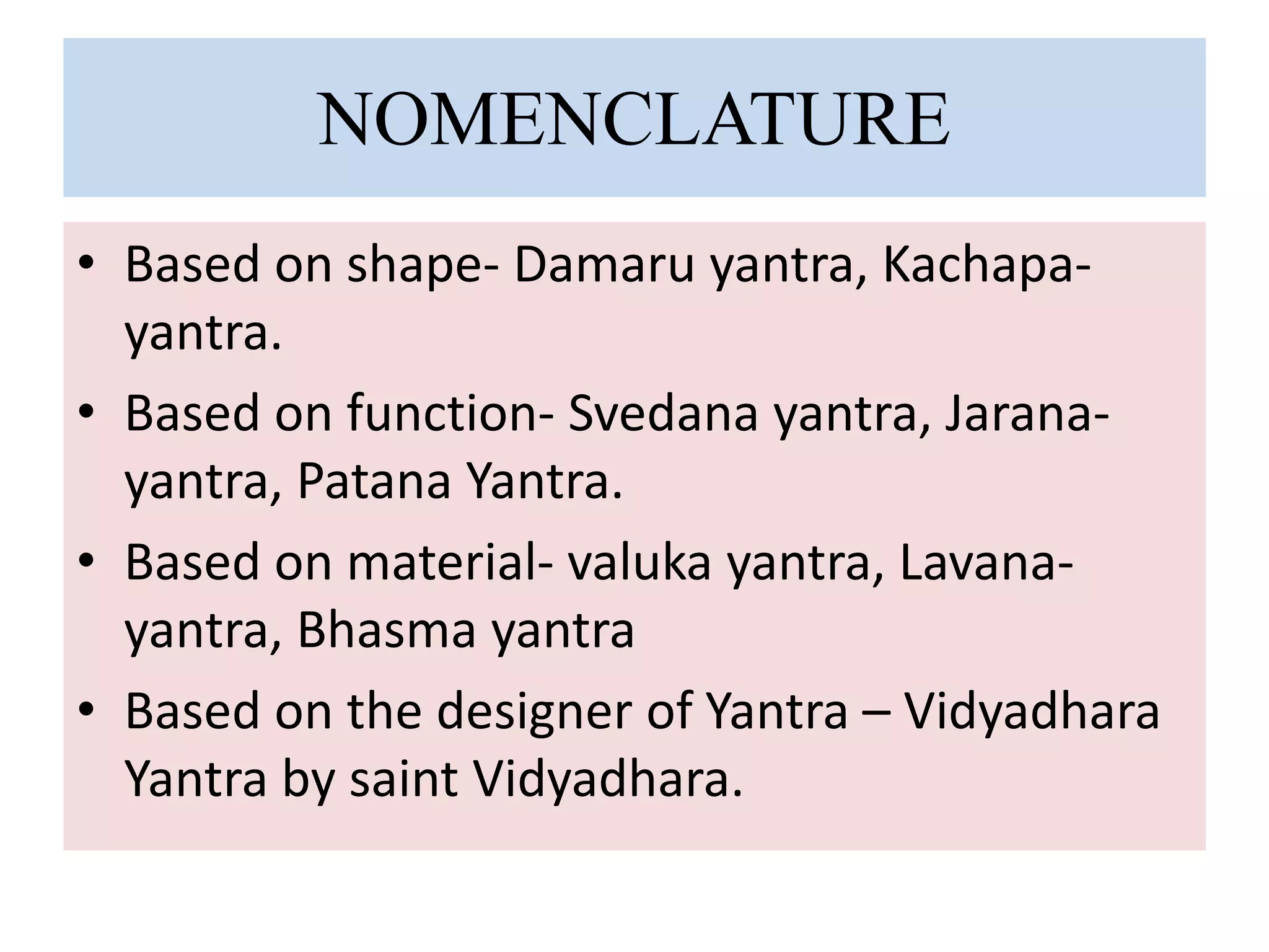 Yantras | PPTX | Chemistry | Science