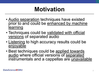 Audio Separation Comparison: Clustering Repeating Period and Hidden ...