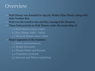 A case study on walt disney company | PPTX