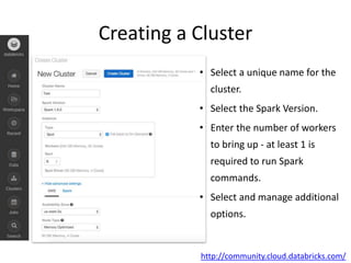 Teaching Apache Spark: Demonstrations on the Databricks Cloud Platform ...
