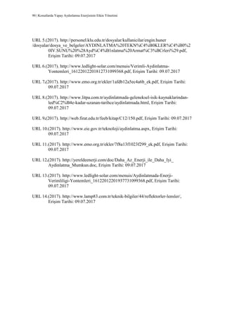 Konutlarda Yapay Aydınlatma Enerjisinin Etkin Yönetimi | PDF