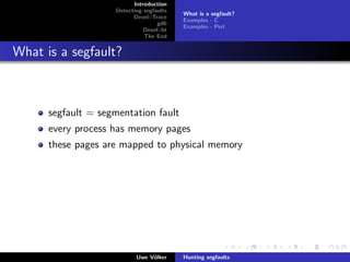Hunting segfaults (for beginners) | PPT