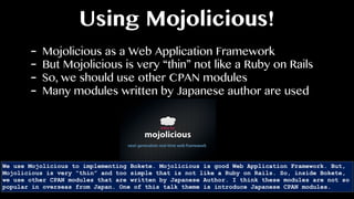 Inside Bokete: Web Application with Mojolicious and others | PPT