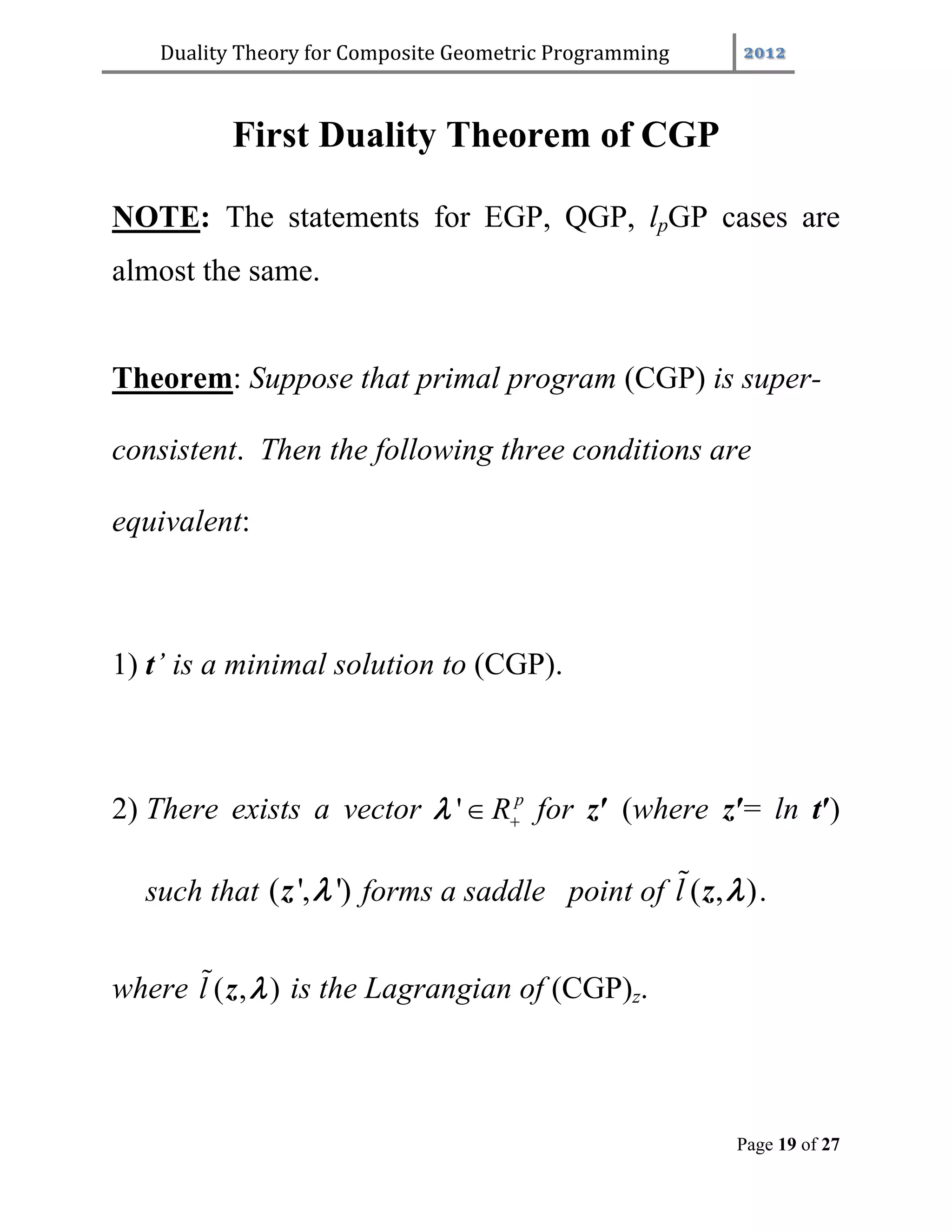 DUALITY THEORY FOR COMPOSITE GEOMETRIC PROGRAMMING | PDF