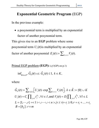 DUALITY THEORY FOR COMPOSITE GEOMETRIC PROGRAMMING | PDF