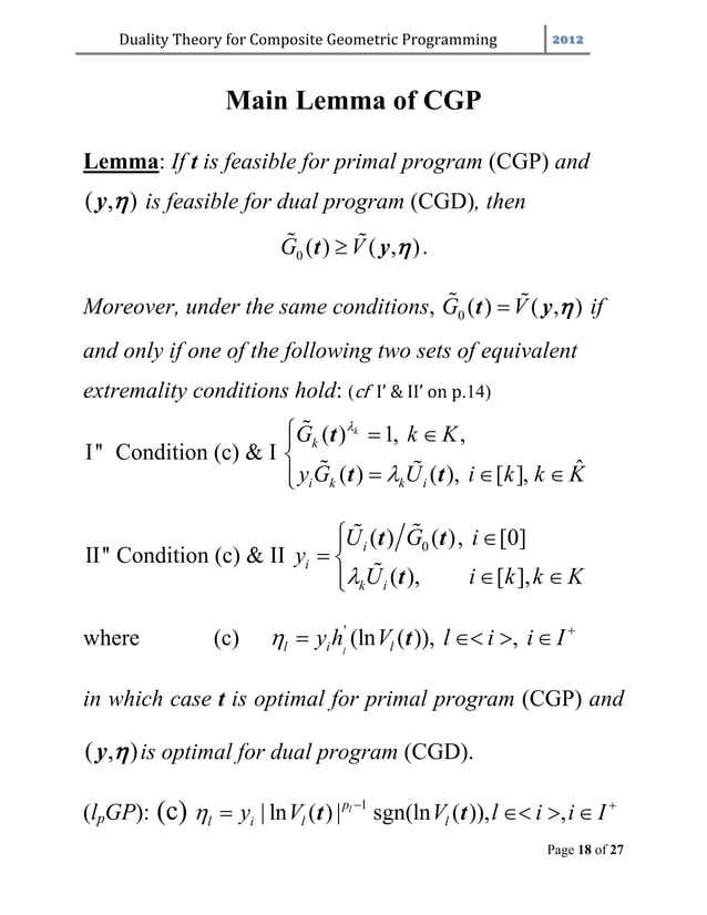DUALITY THEORY FOR COMPOSITE GEOMETRIC PROGRAMMING | PDF