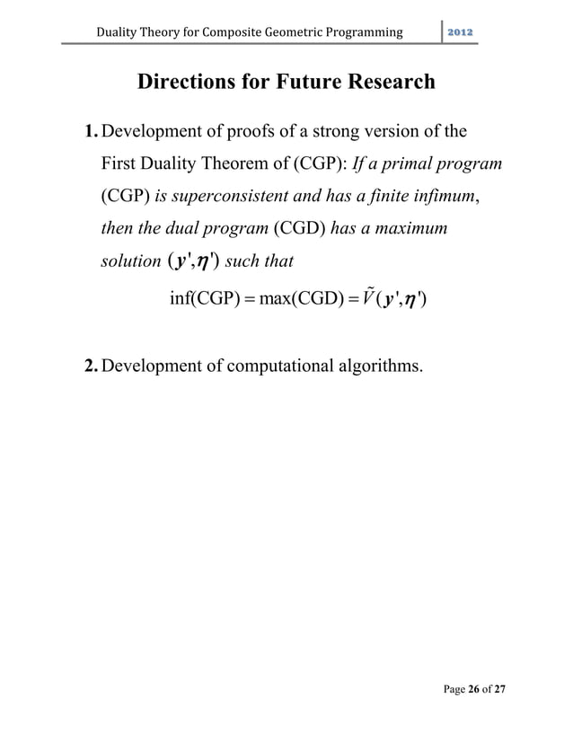 DUALITY THEORY FOR COMPOSITE GEOMETRIC PROGRAMMING | PDF
