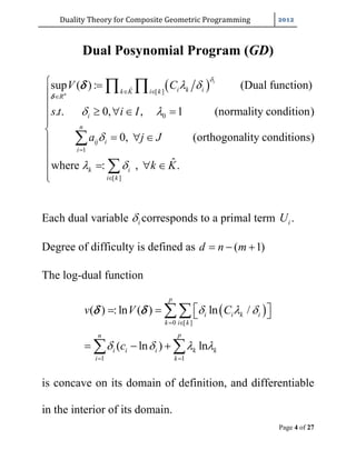 DUALITY THEORY FOR COMPOSITE GEOMETRIC PROGRAMMING | PDF