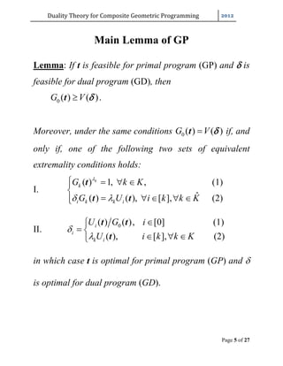 DUALITY THEORY FOR COMPOSITE GEOMETRIC PROGRAMMING | PDF