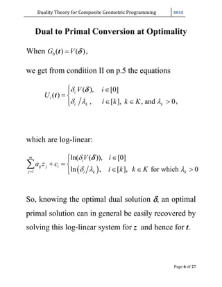 DUALITY THEORY FOR COMPOSITE GEOMETRIC PROGRAMMING | PDF