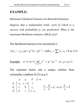 DUALITY THEORY FOR COMPOSITE GEOMETRIC PROGRAMMING | PDF