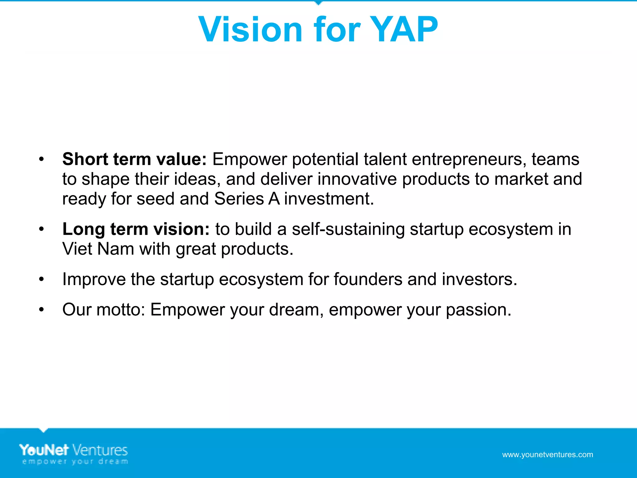 YouNet Ventures - Vietnam's pioneer seed accelerator | PPT