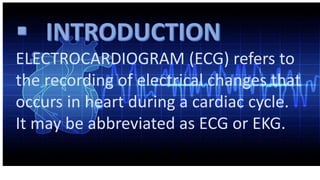 Principal and importance of ECG in disease diagnosis | PPT