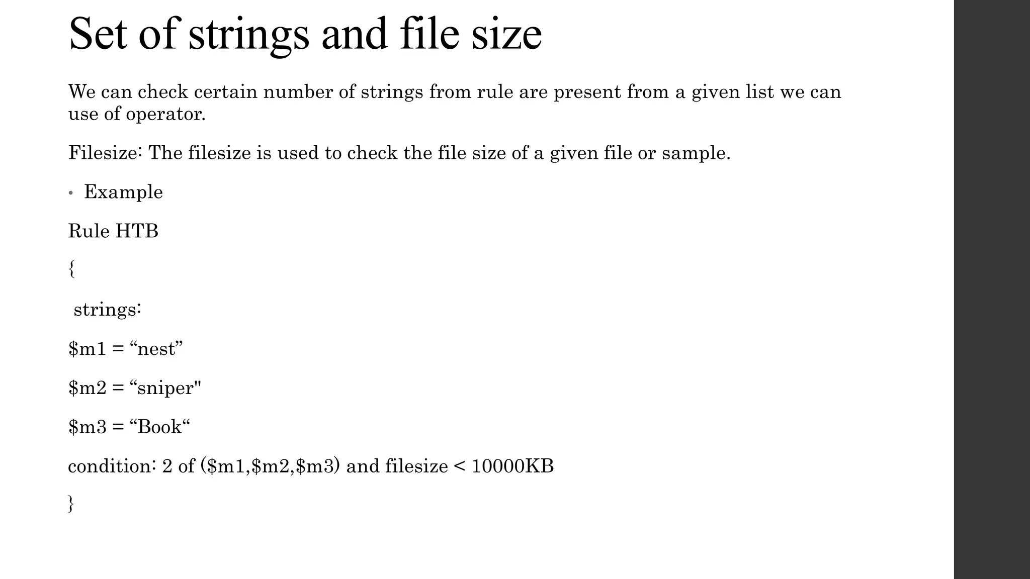 Introduction to YARA rules | PDF