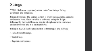 Introduction to YARA rules | PDF