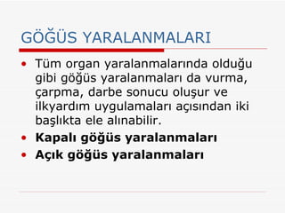 Yaralanmalar ve pansuman | PPT