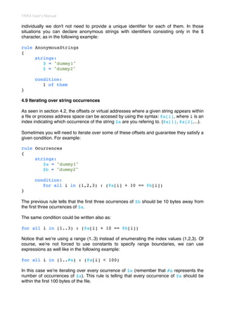 Yara user's manual 1.6 | PDF