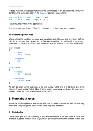 Yara user's manual 1.6 | PDF