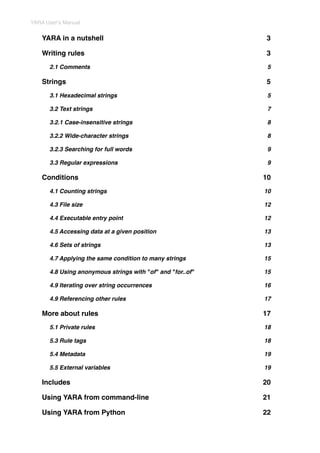 Yara user's manual 1.6 | PDF