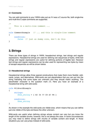 Yara user's manual 1.6 | PDF