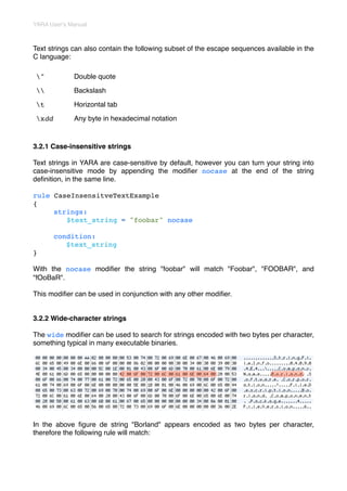 Yara user's manual 1.6 | PDF