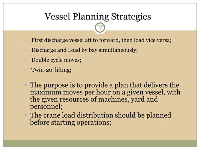 Berth,Yard & Vessel Planning | PPT | Cruises | Travel Type