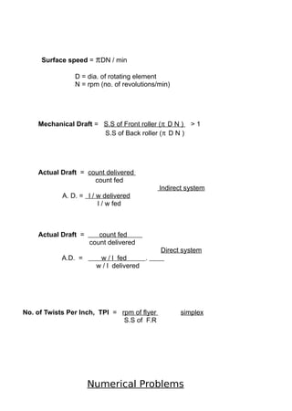 Yarn calculations By Samrat Dewan | PDF